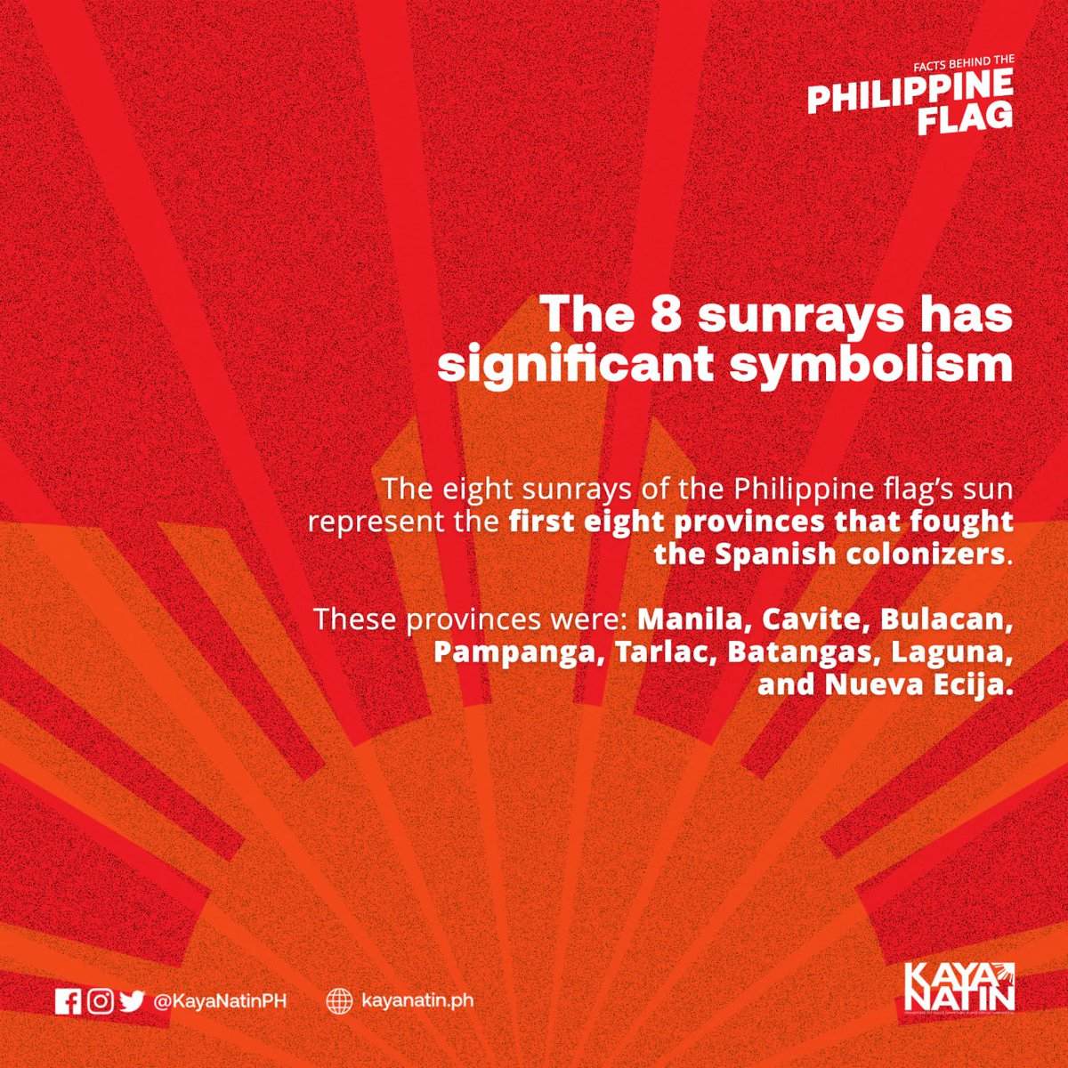 Kaya Natin! Movement on Twitter: "The eight sunrays in the Philippine flag bears a significant ...