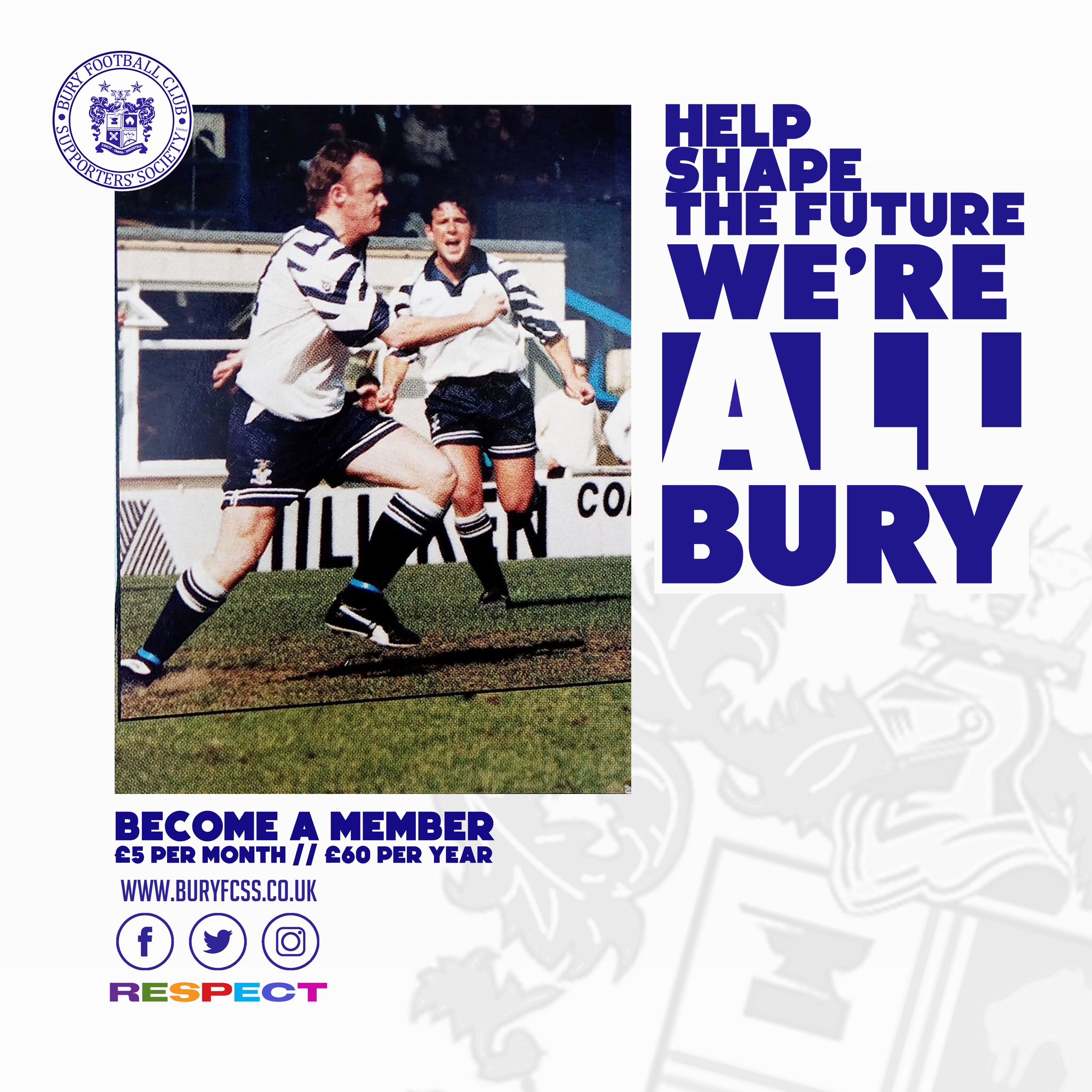 Bury Football Club Supporters' Society on Twitter: "⚪️🔵 BECOME A MEMBER It is such an exciting ...
