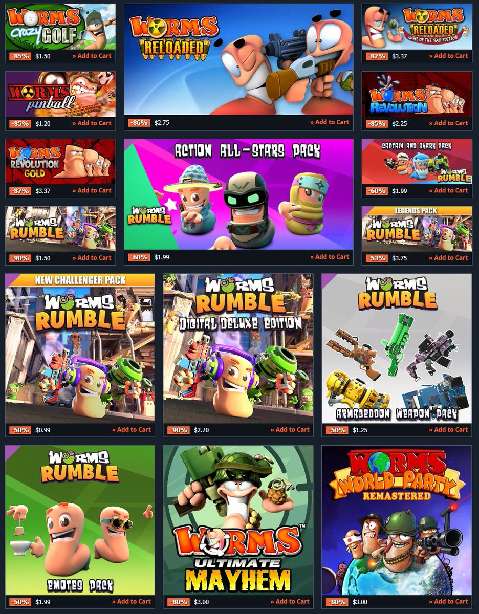 Wario64 on Twitter: "Bandai Namso sale, Worms sale, and more on Gamesplanet weekly deals https ...