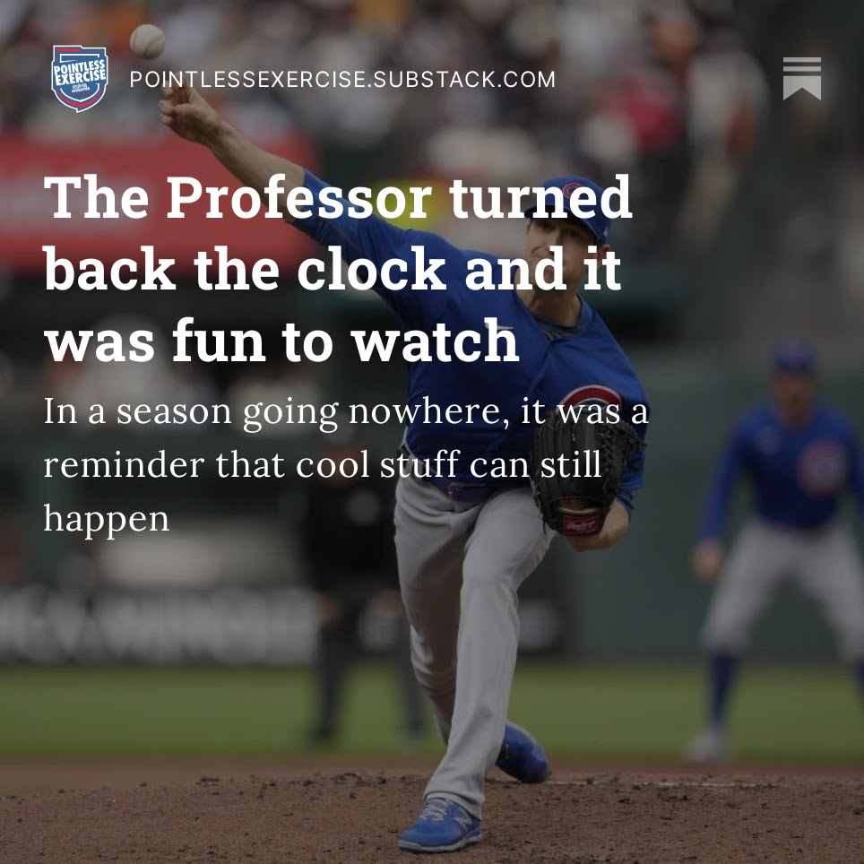 Pointless Exercise on Twitter: "For one night, Kyle Hendricks made the Cubs watchable again. We ...