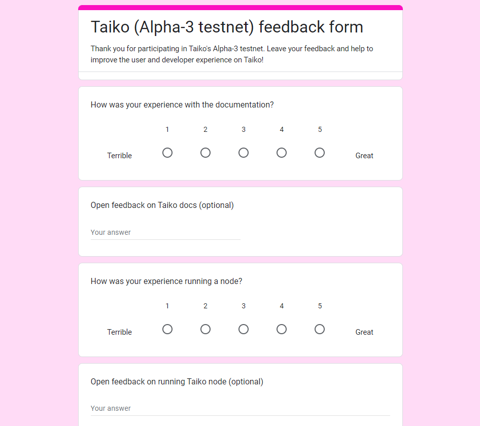 CryptoDuck 🔴 on Twitter: "6⃣ Feedback 👉 https://docs.google.com/forms/d ...