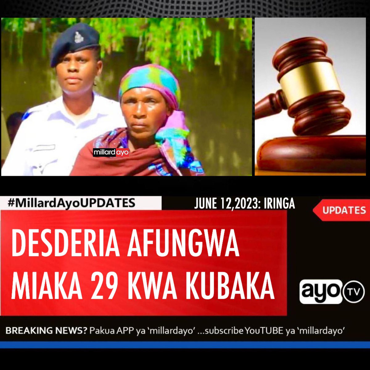 millardayo on Twitter: "Mahakama ya Wilaya ya Iringa imemuhukumu kifungo cha miaka 29 jela ...