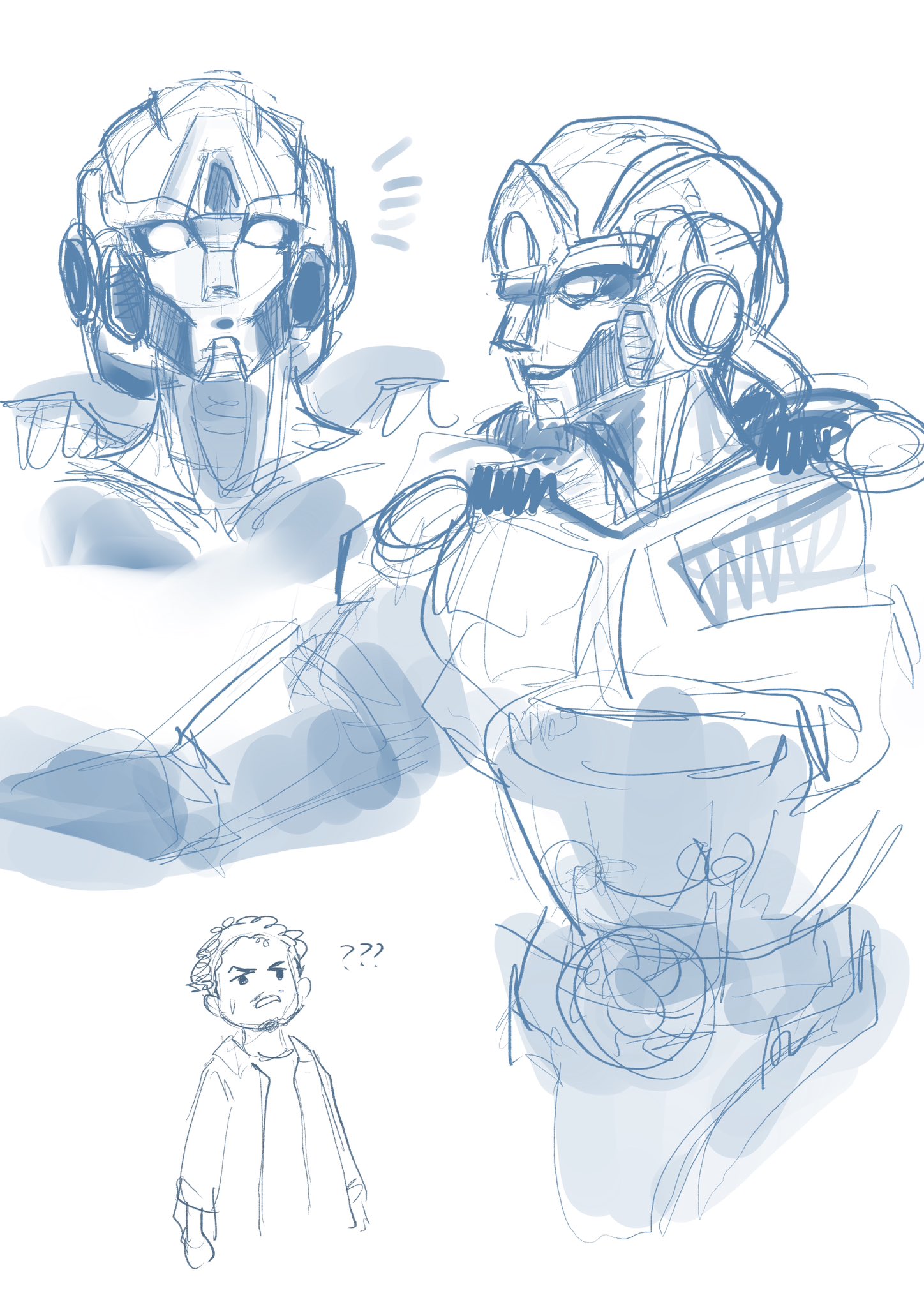 Transformers Blue Cute Drawing