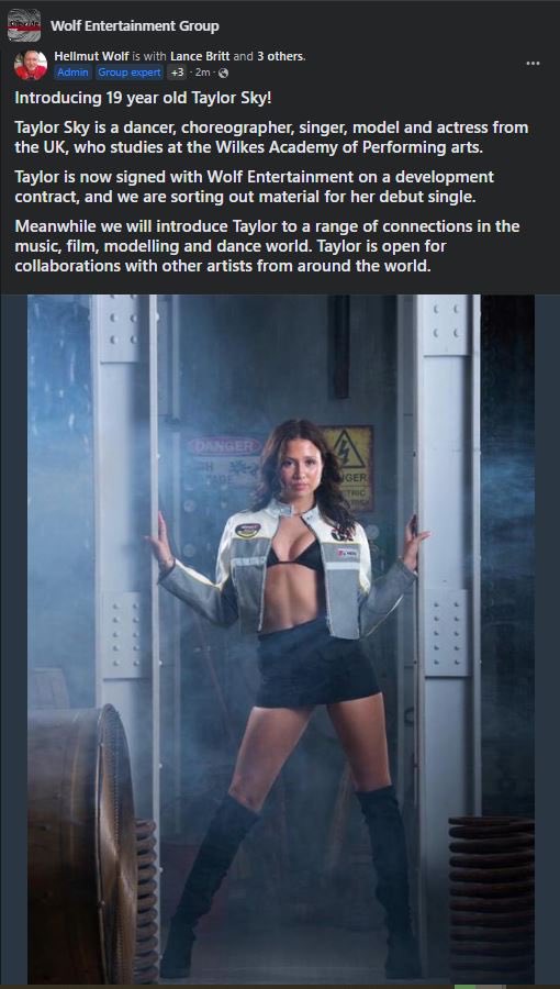 Taylor Sky on Twitter: "I am so please to announce my signing with Wolf Entertainment and I am ...