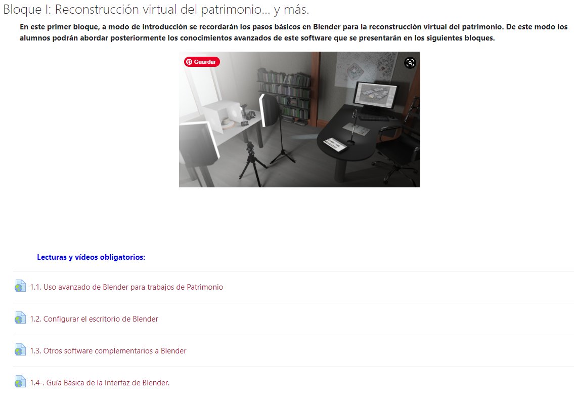 @ArqueoUBU on Twitter: "Curso online https://bit.ly/2WKjsFz Avanzado de Blender aplicado al ...