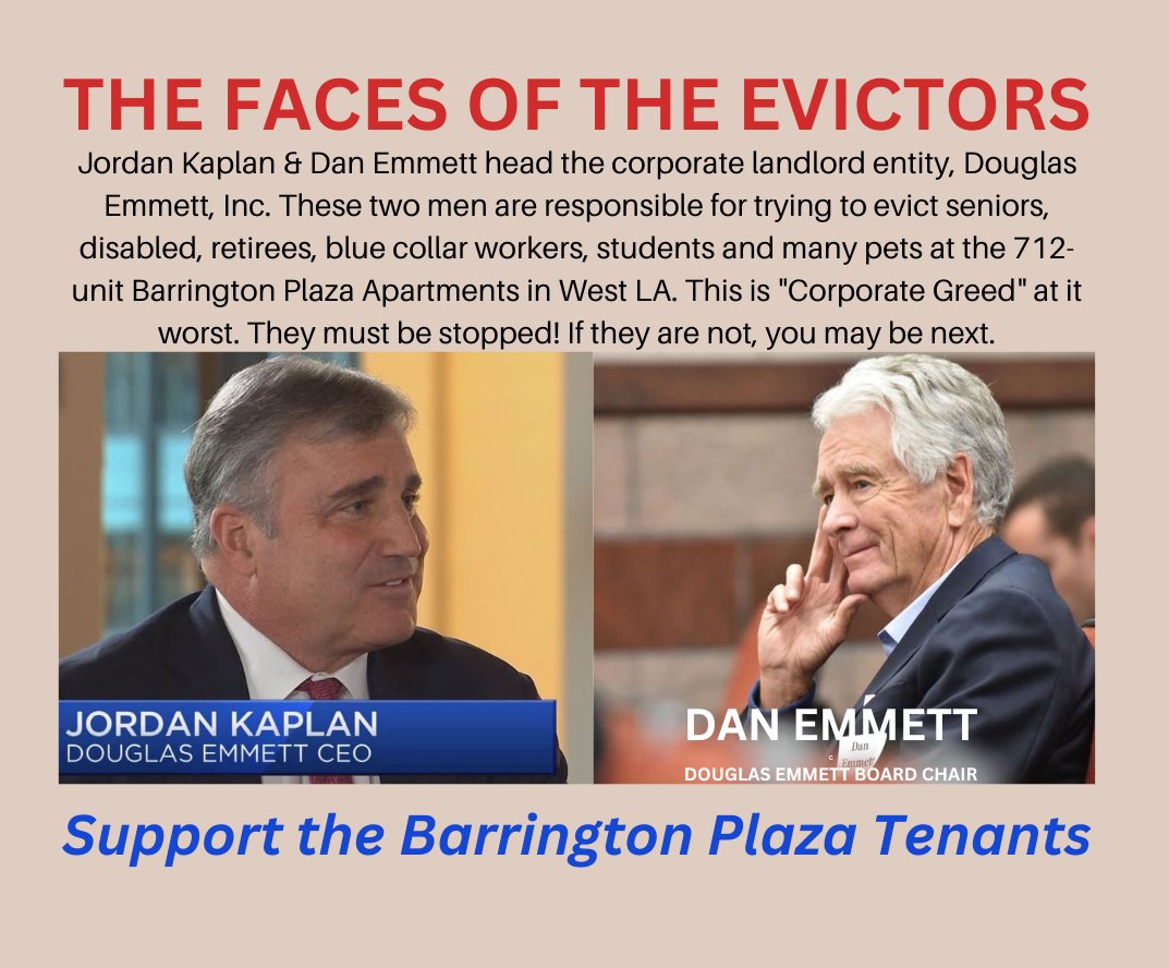 Coal for Eco Surv on Twitter: "Jordan Kaplan (CEO) & Dan Emmett (Bd Chair) who head Douglas ...