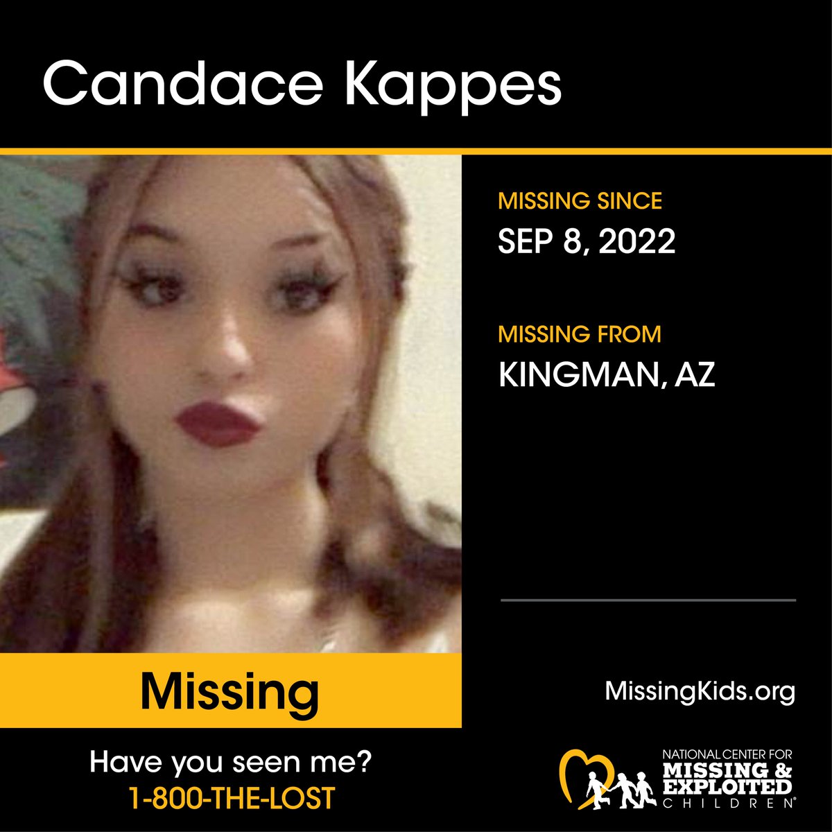 Jynx on Twitter: "RT @MissingKids: Candace, 16, went #missing from her home in Kingman, AZ on ...