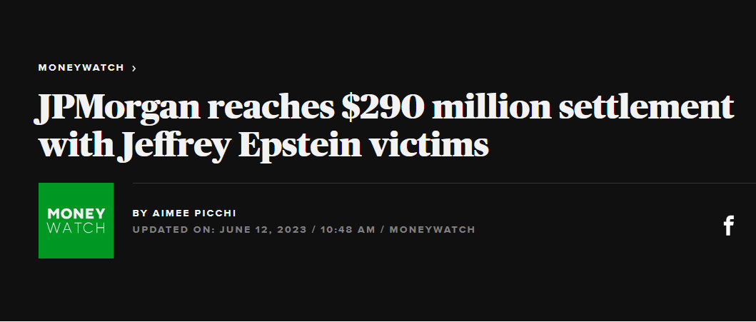 Andrew Howard On Twitter Jp Morgan Now Paying 290m Settlement For