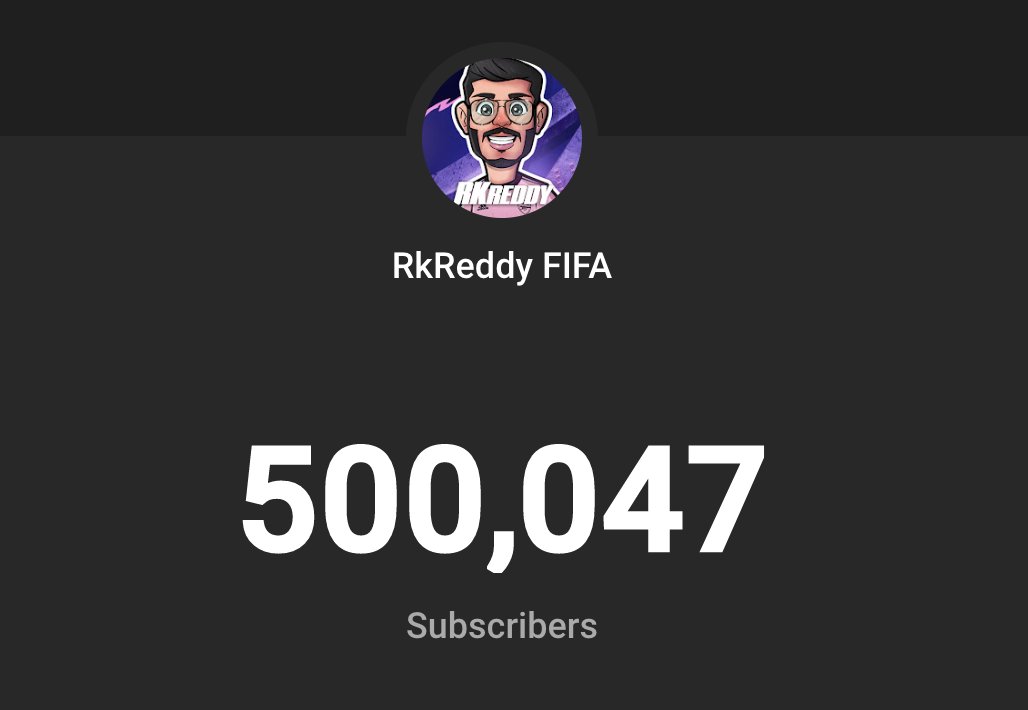 Rk Reddy On Twitter 500k Subscribers 50 ⏳of The Goal Reached Thank