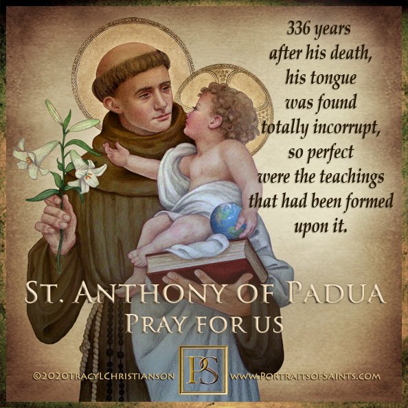 Prayer St Anthony Of Padua Saint Anthony Of Padua Feast Day
