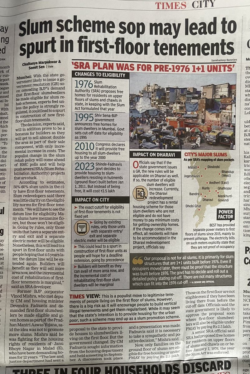 मुंबई Matters™ ️ On Twitter First Floor Slum Dwellers In Mumbai