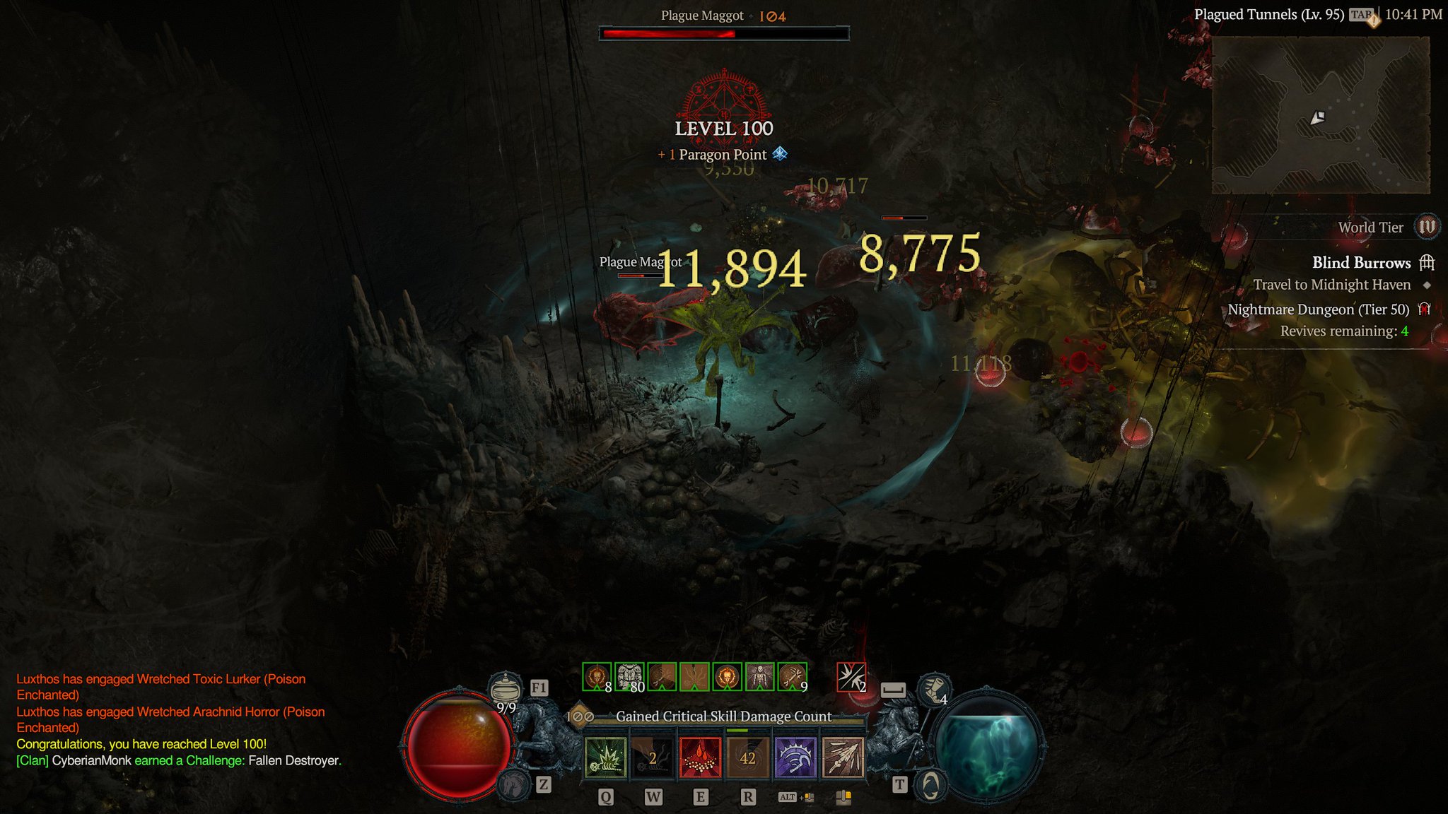 Luxthos on Twitter: "There it is! Level 100 on Softcore Necromancer! #DiabloIV https://t.co ...