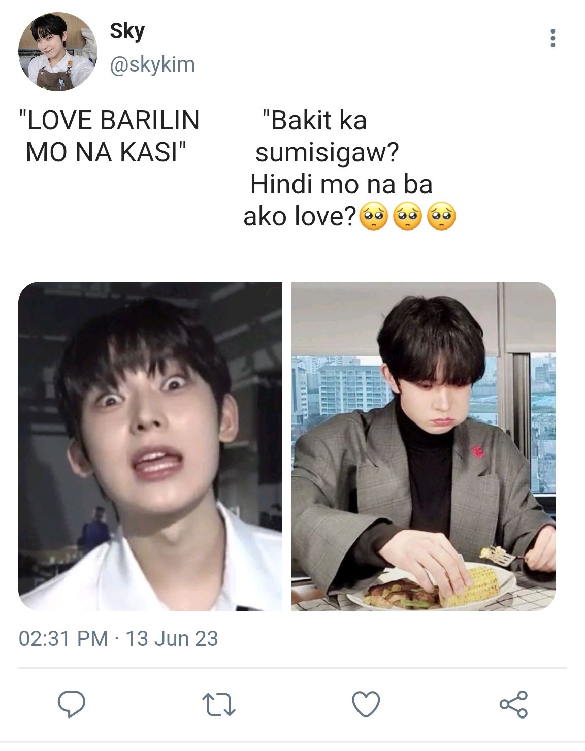 agatha on Twitter: "sunno x hyung line 4 tweets au - sky and his love w the three kuys doing the ...