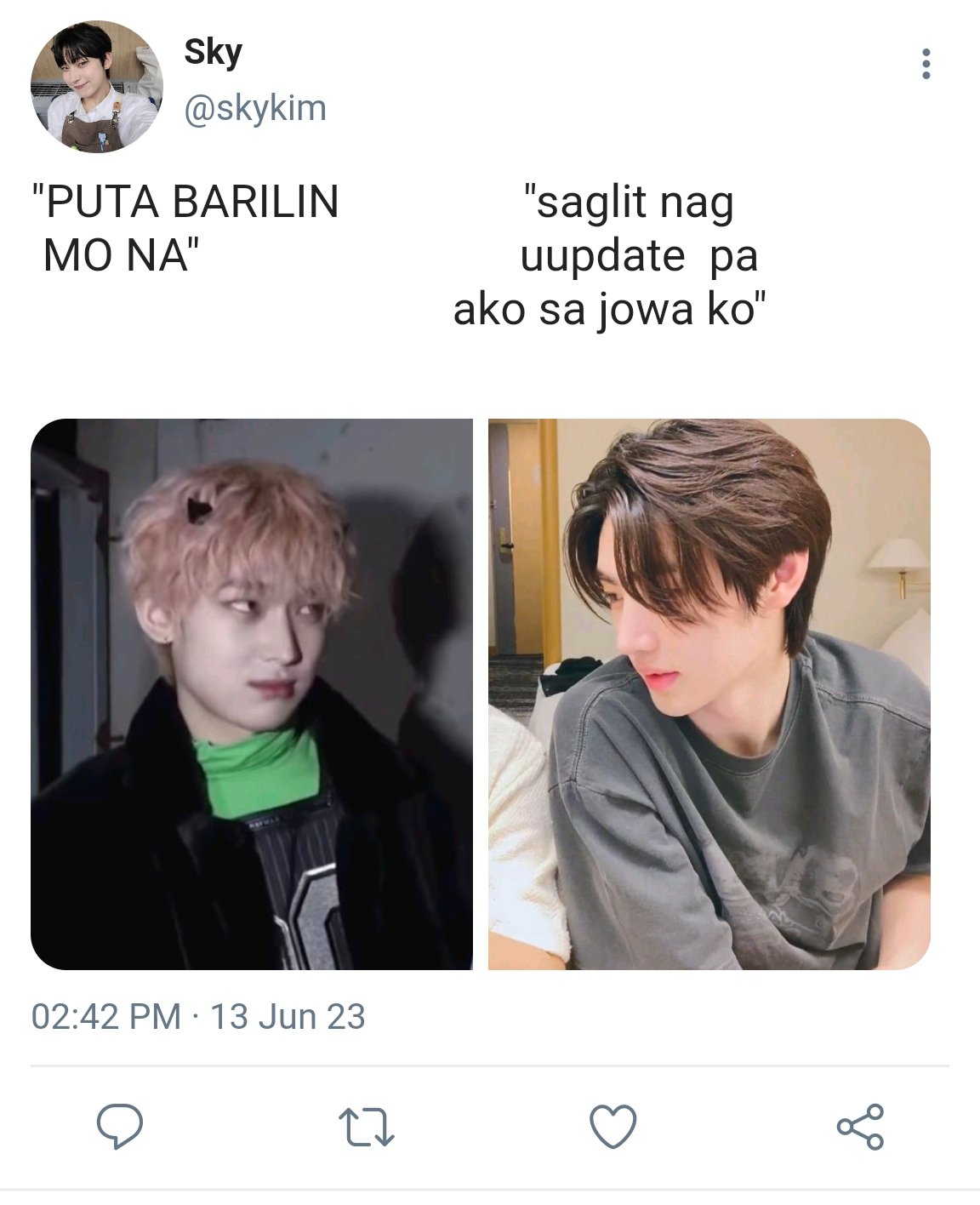 agatha on Twitter: "sunno x hyung line 4 tweets au - sky and his love w the three kuys doing the ...