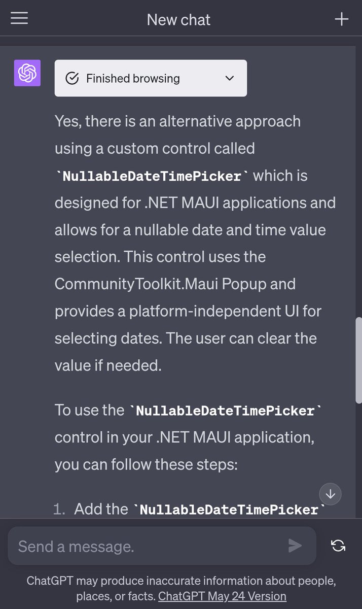 Keith Patton on Twitter: "Was looking for a nullable datepicker for Maui apps (as you do) and ...