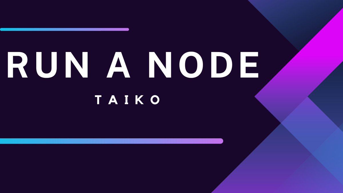 CryptoDuck 🔴 on Twitter: "มีคนสอนทำ run node ของ Taiko ภาษาไทย เผื่อใครสนใจครับ . อย่างไรก็ตาม ...