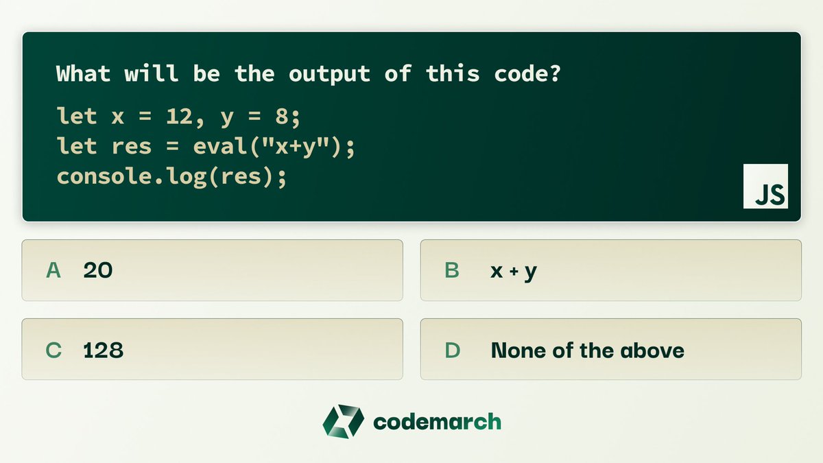 codemarch on Twitter: "Guess the Output👇🏻"