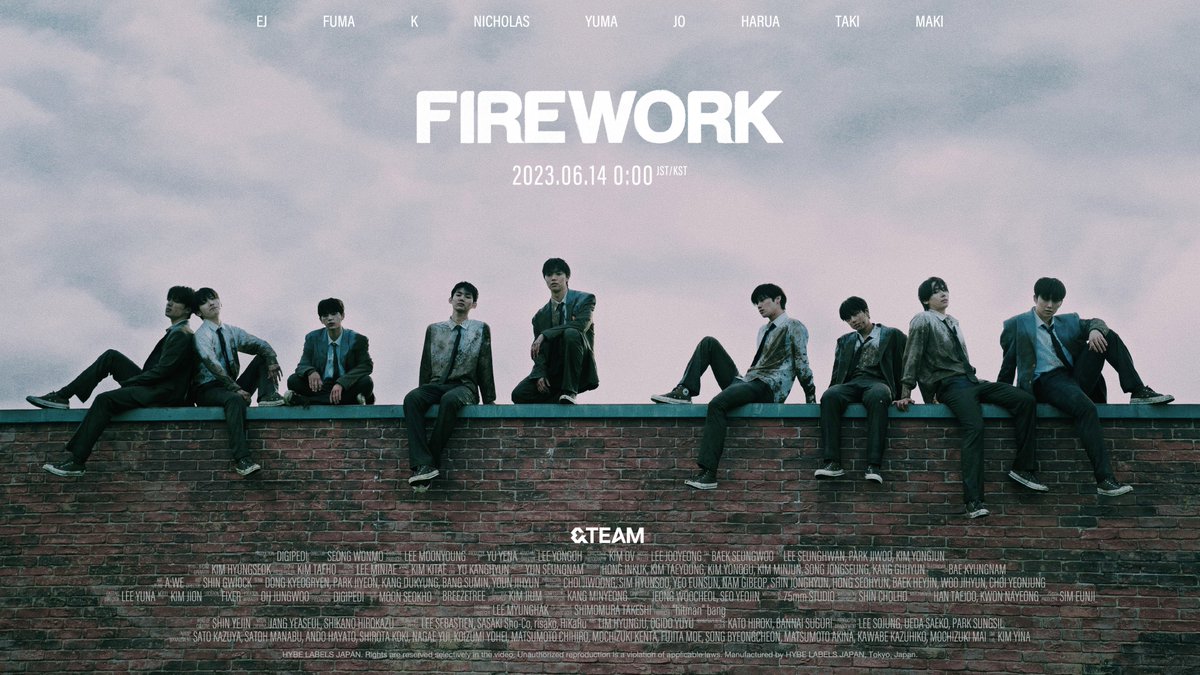 &TEAM OFFICIAL on Twitter: "&TEAM 'FIREWORK' Official MV will premiere on 2023.06.14 0:00 JST ...