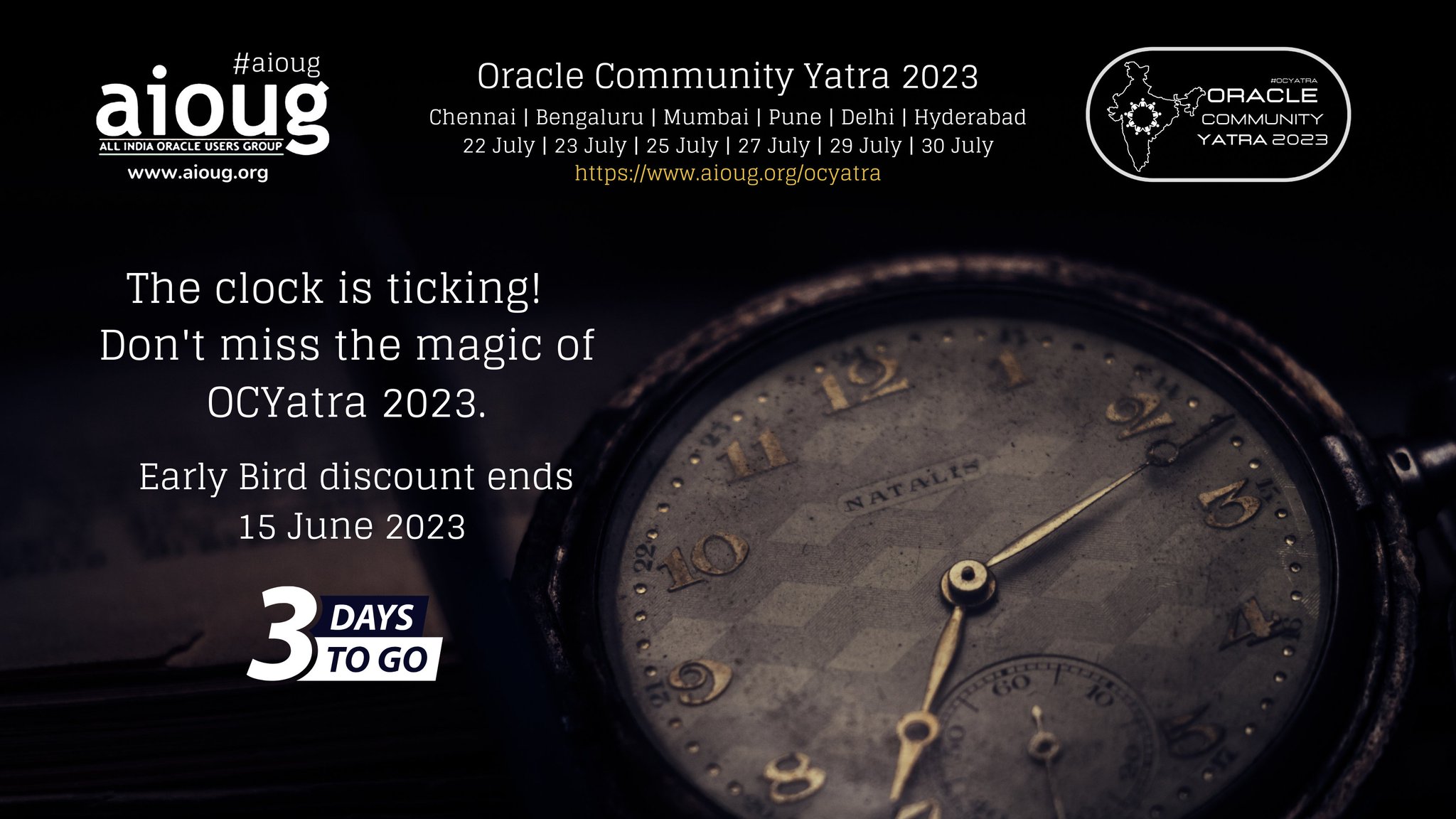 All India Oracle Users Group Aioug On Twitter ⚠️ Deadline Alert