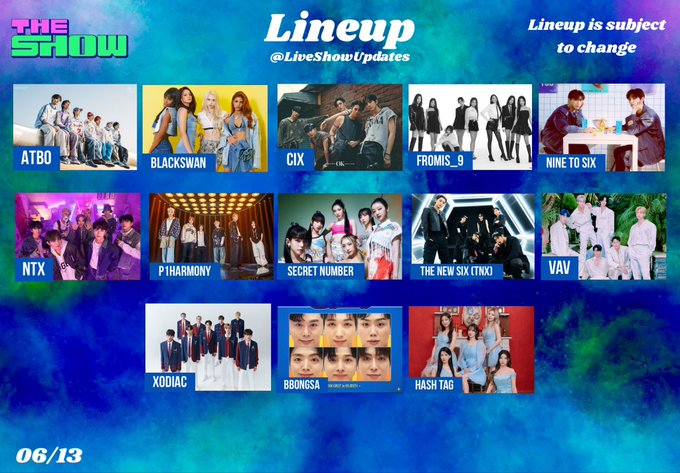 Hxjp on Twitter: "SBS M THE SHOW EP: 329 LIVE • 🗓️ Jun 13, 2023 • 🕕 6:00PM KST Line-Up: ATBO ...