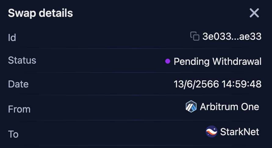 peterpriew.lens 🔴 (💙,🧡) (🌸, 🌿) (L3, ️)🛡️ on Twitter: "Bridge $ETH จาก Arbitrum ไป Starknet ผ่าน ...