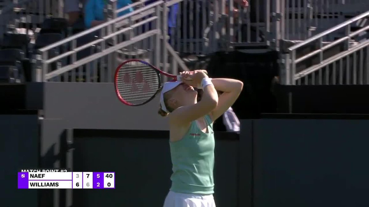 wta on Twitter: "One to remember 💜 Celine Naef secures her first-ever win on the Hologic WTA ...