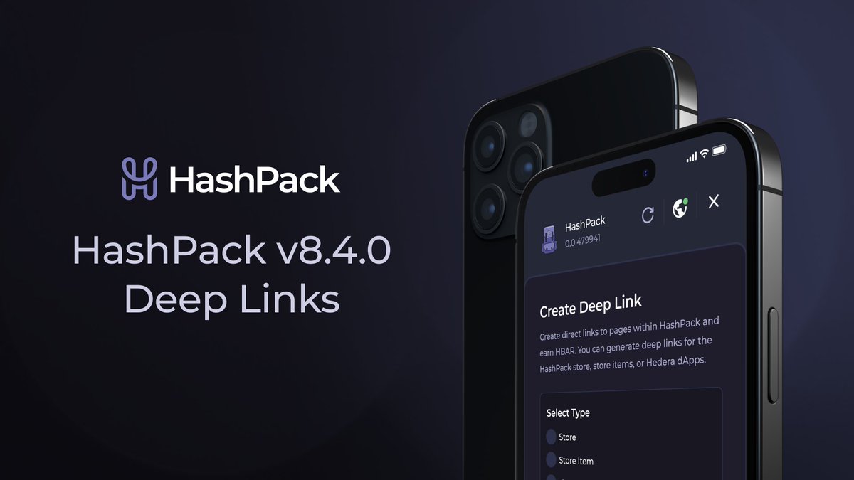HashPack Wallet on Twitter: "HashPack v8.4.0 - Deep Links - is now live! 🚀 We've added a new ...