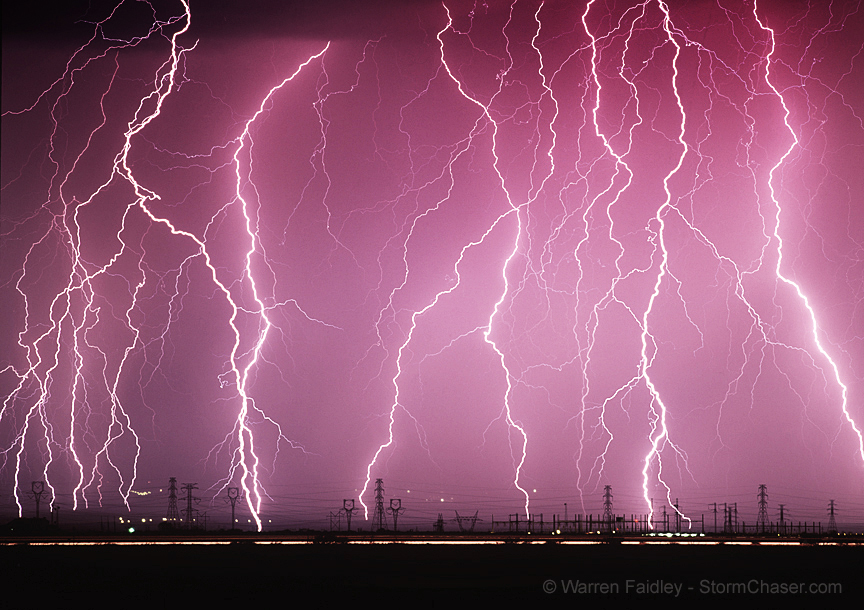 Pink Lightning Storm