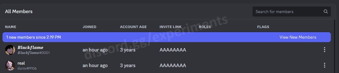 Discord Experiment Hub on Twitter: "Discord has added two new things to All Members section: a ...