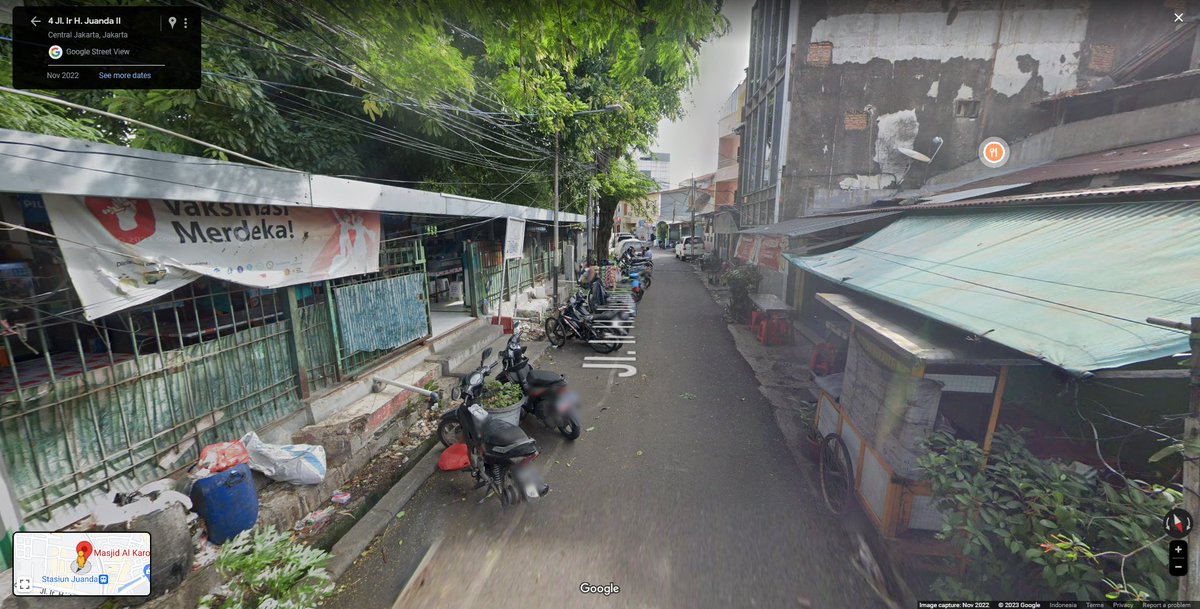 Andy on Twitter: "Jalan Ir. H. Juanda samping stasiun juanda dan deket jalan pecenongan"