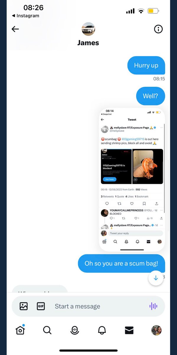 Goddess Syngie on Twitter: "RT @mellyslave: ⛔scumbag ⛔ @Djgaming59715 ...