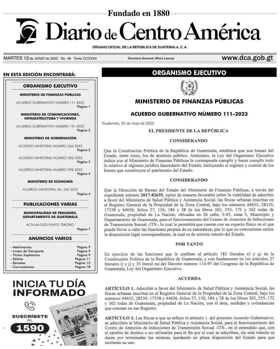 Ministerio de Salud Pública on Twitter: "El Ministerio de Finanzas Publicas, publica en el ...