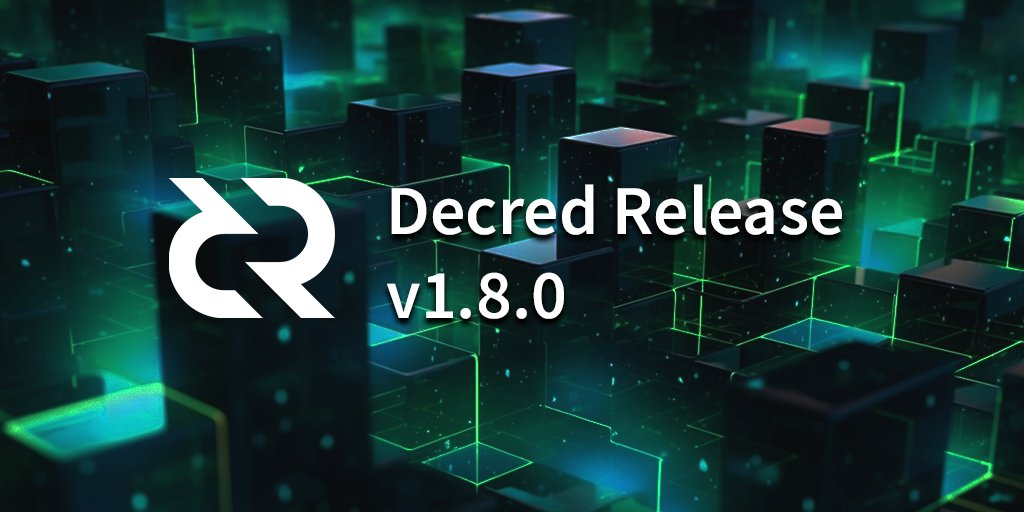 Decred on Twitter: "Decred v1.8.0 "The Forkening" has been released. This version includes ...