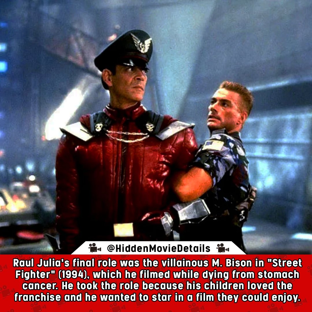 Hidden Movie Details on Twitter: "Did you know this about Raul Julia?"