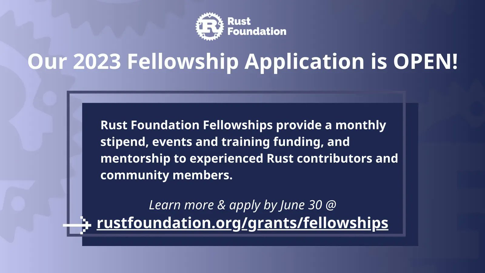Rust Foundation on Twitter: "The '23 Rust Foundation Fellowship application is OPEN! These ...