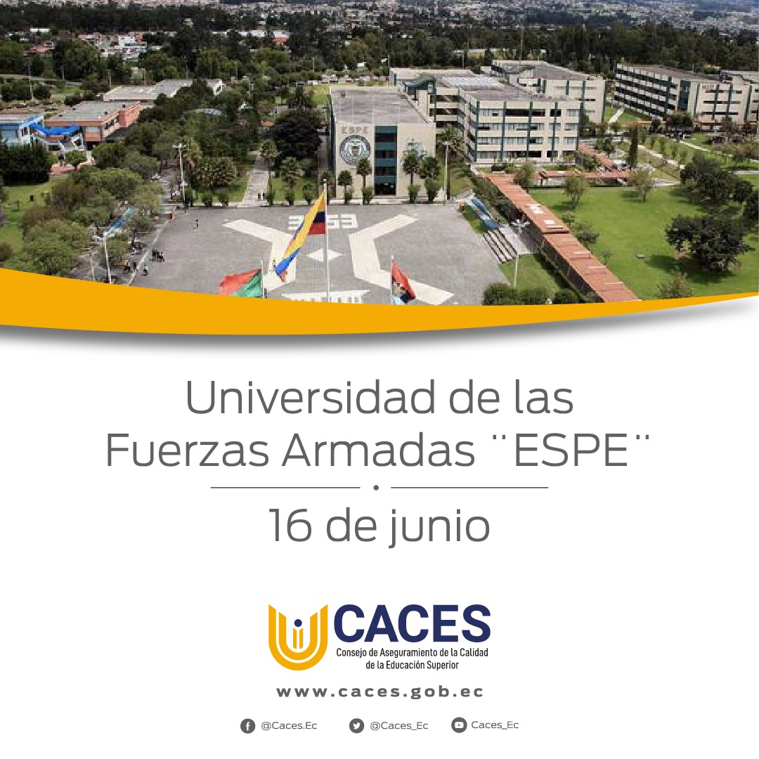CACES on Twitter: "Saludamos a la Universidad de las Fuerzas Armadas -ESPE- y destacamos su ...