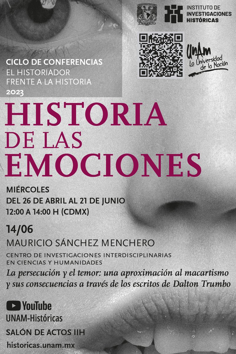 UNAM-Históricas on Twitter: "Te esperamos mañana para hablar de macartismo y los escritos de ...