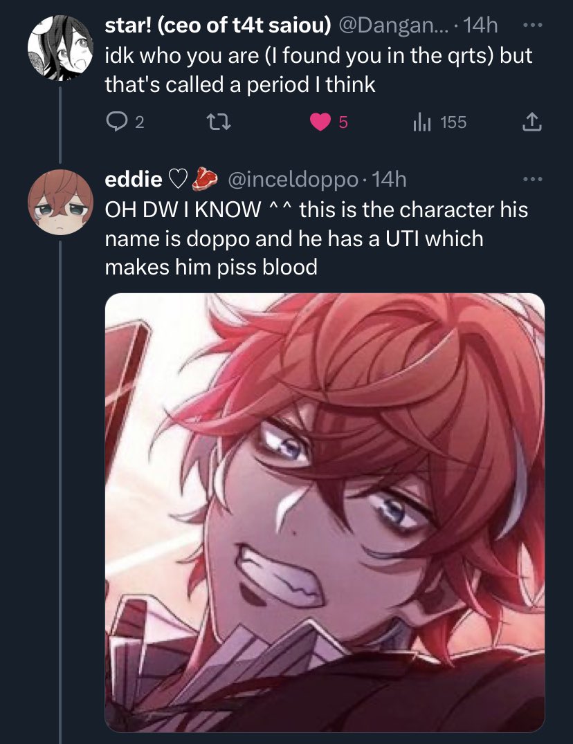 eddie ♡s doppo🥩 on Twitter: "i still can’t get over the time i qrt the tweet that was like what ...