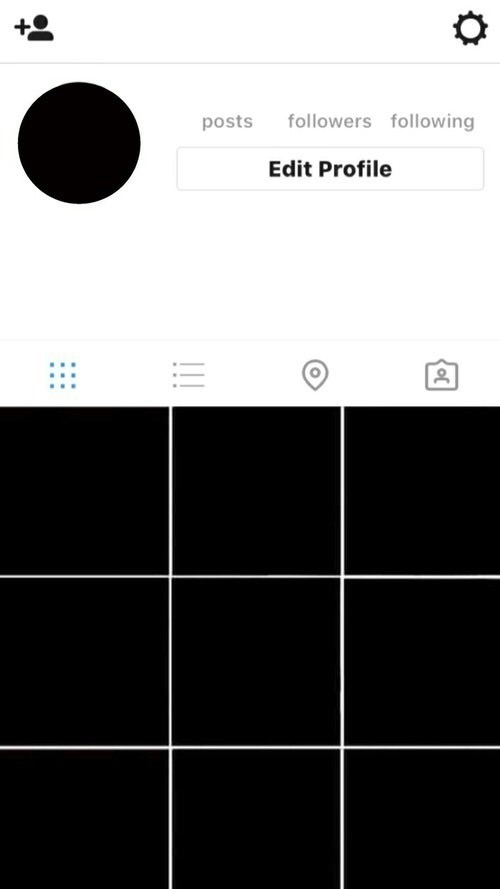 Blank Instagram Profile Template