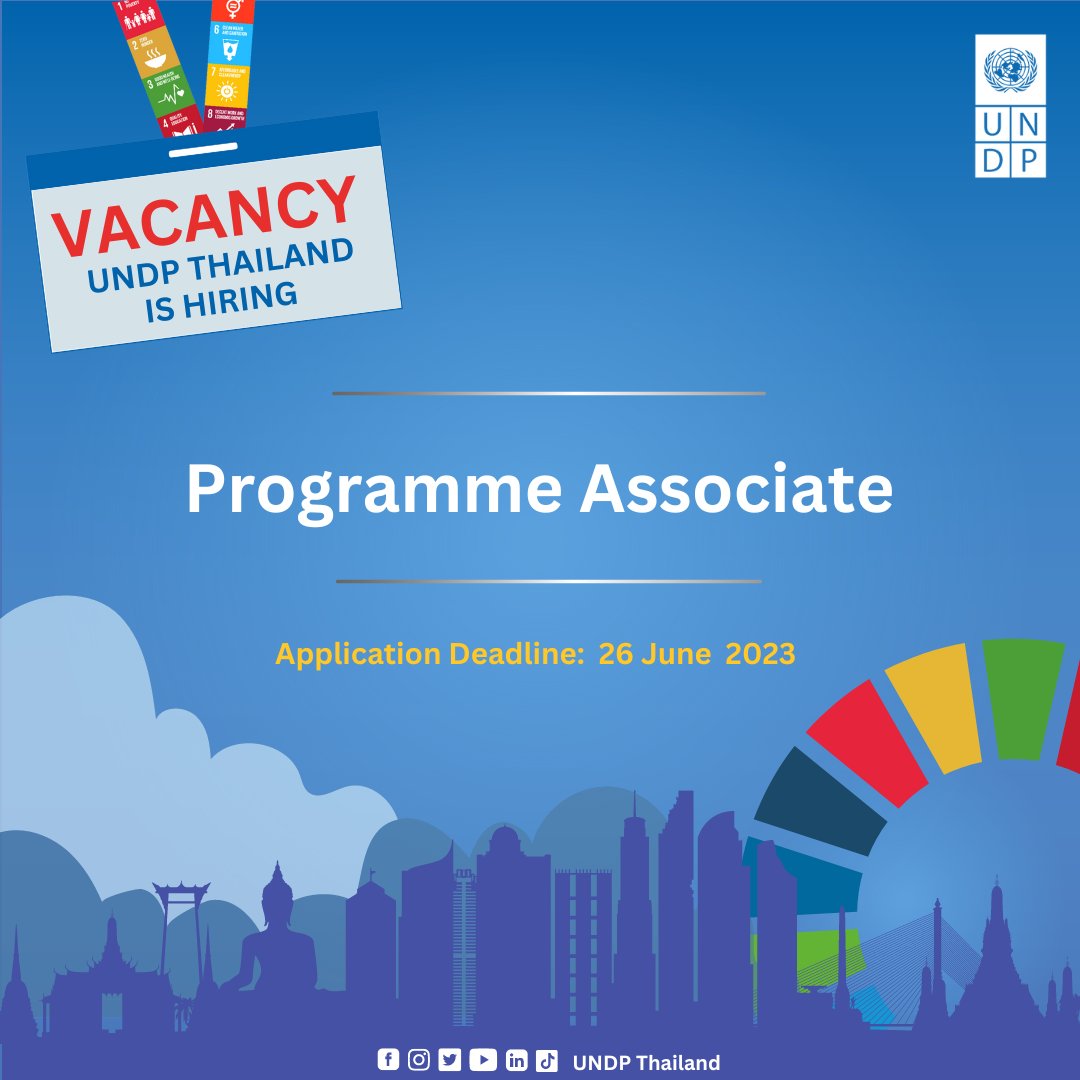 Undp Thailand On Twitter 📢undp Thailand Is Looking For A “programme