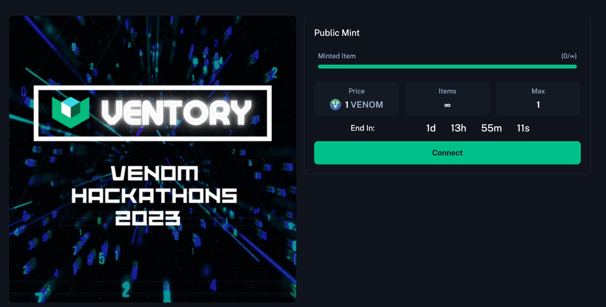 Thien Thien on Twitter: "MINT NFT Ventory - #Venom Hackathons 2023 Thời gian: 11/6 - 15/6 1. Vào ...