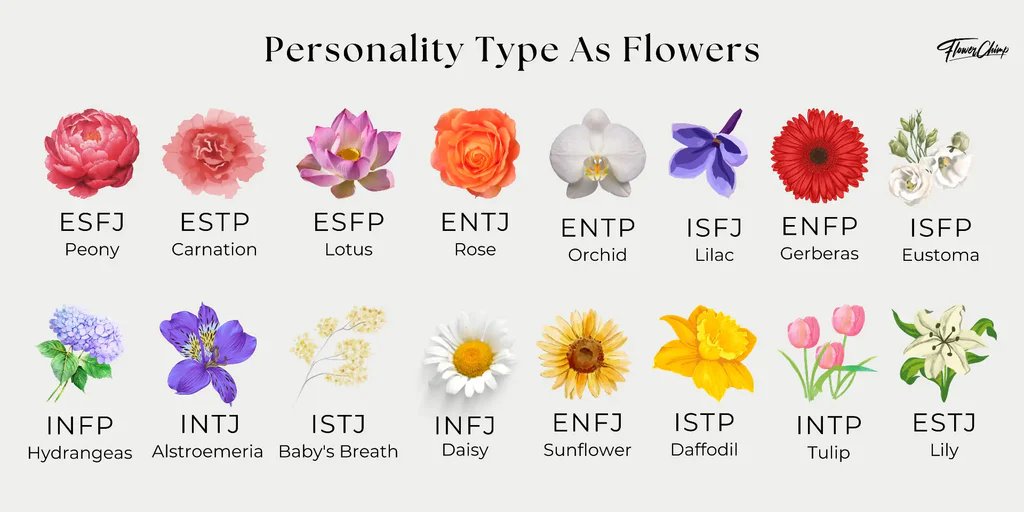 MBTI_MK on Twitter: "What kind of flower are you? Welcome to leave your comments in the comments ...