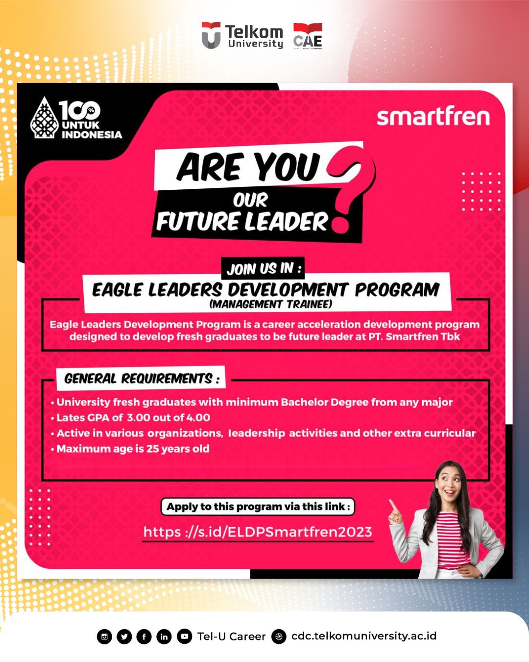 Tel-U Career on Twitter: "FUTURE LEADER?? JOIN US !! "ËAGLE LEADERS DEVELOPMENT PROGRAM" Eagle ...