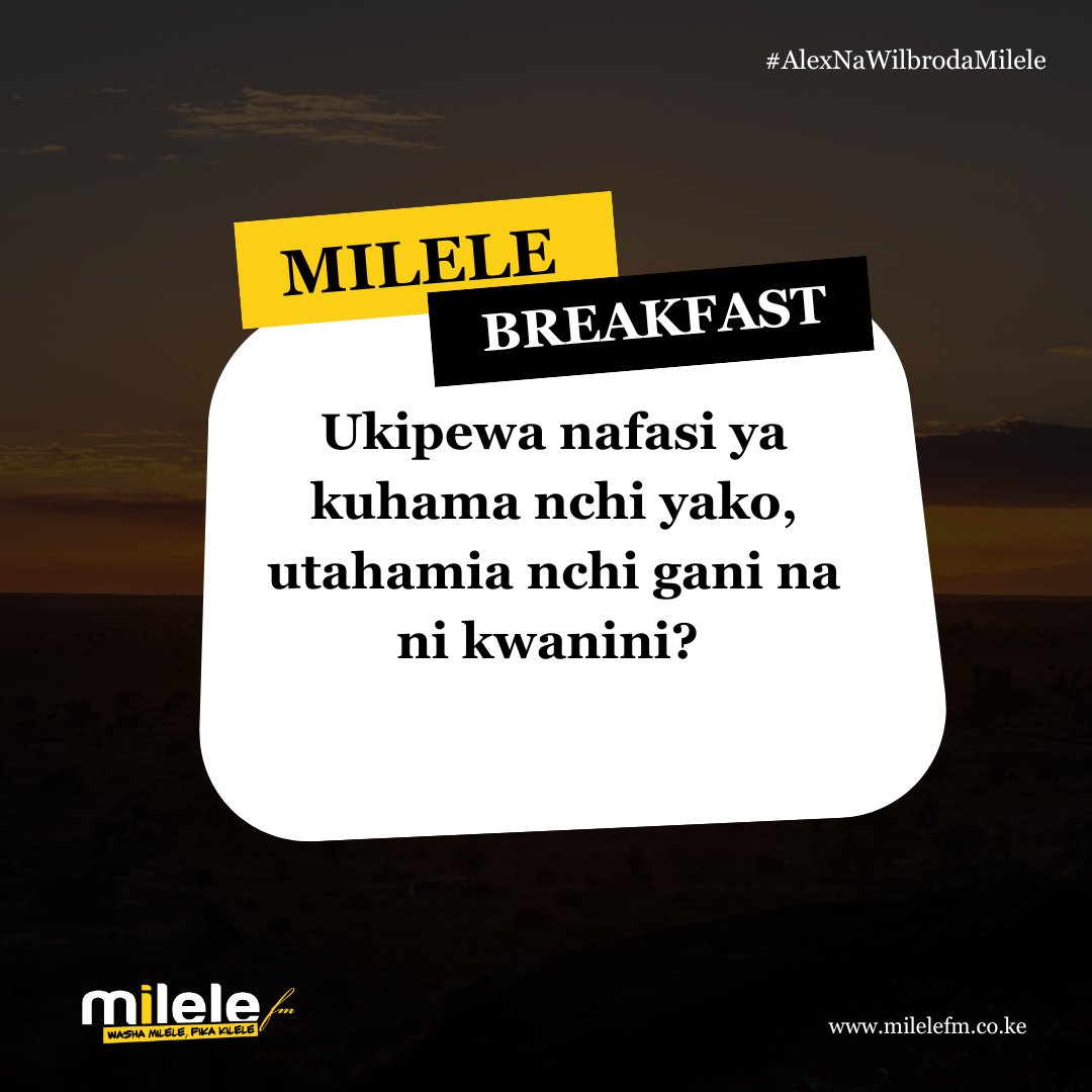 Milele FM on Twitter: Milele FM on Twitter: