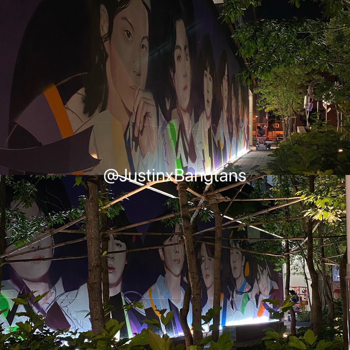 7bts.update¹⁰ on Twitter: "BTS Mural @ Hybe Building is complete🥹💜"
