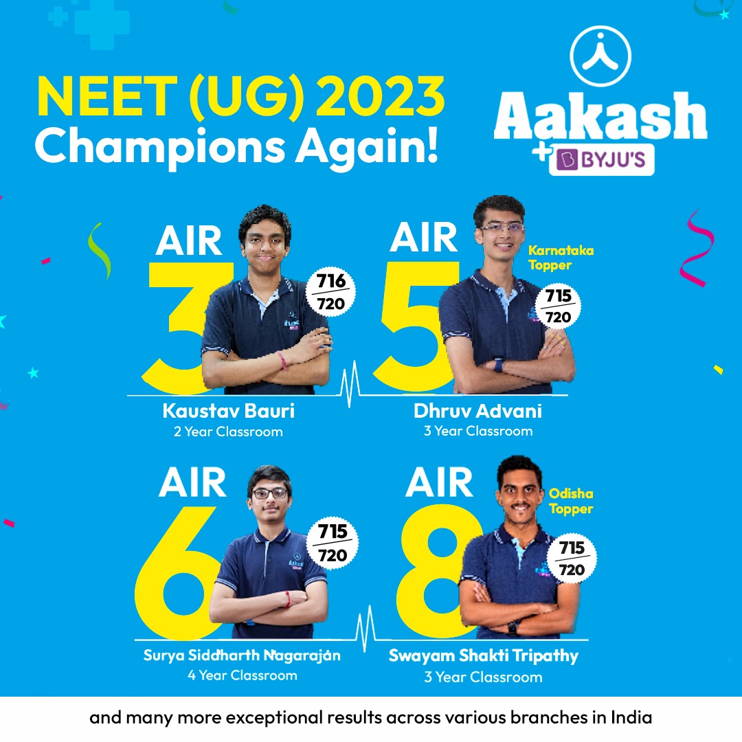 Aakash Education on Twitter: "“Always wanted to go into a service-oriented field,” says AIR 5 in ...