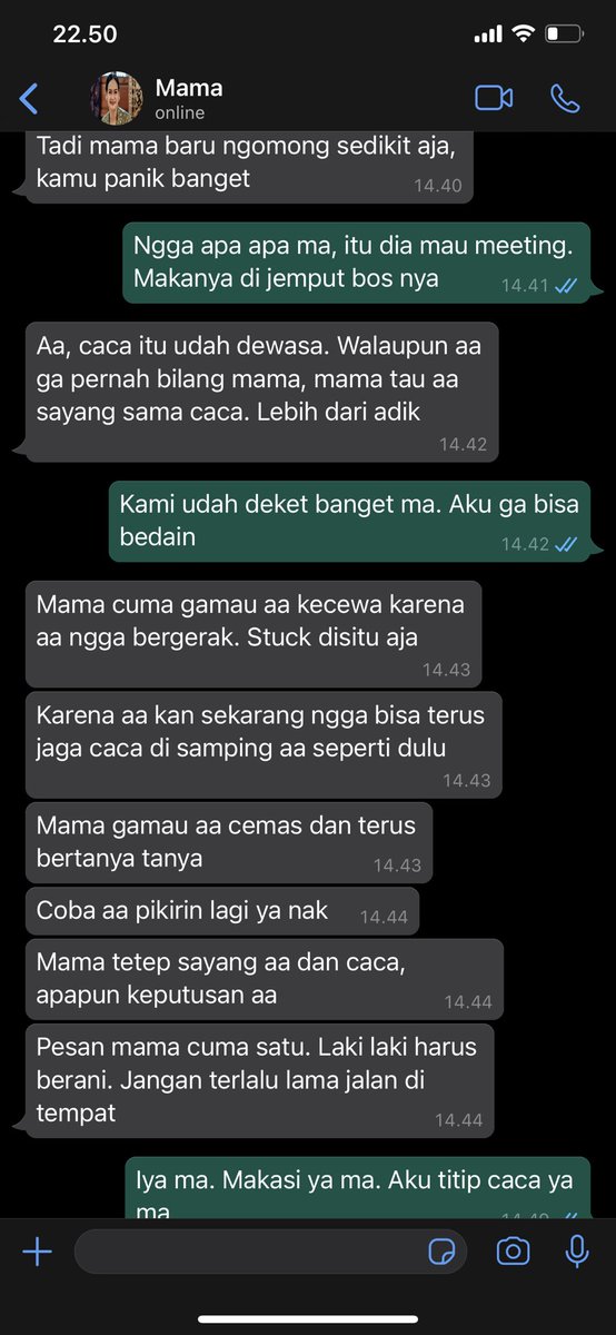 kaka angkat salmon on Twitter: "Part 60: chat dari mama"
