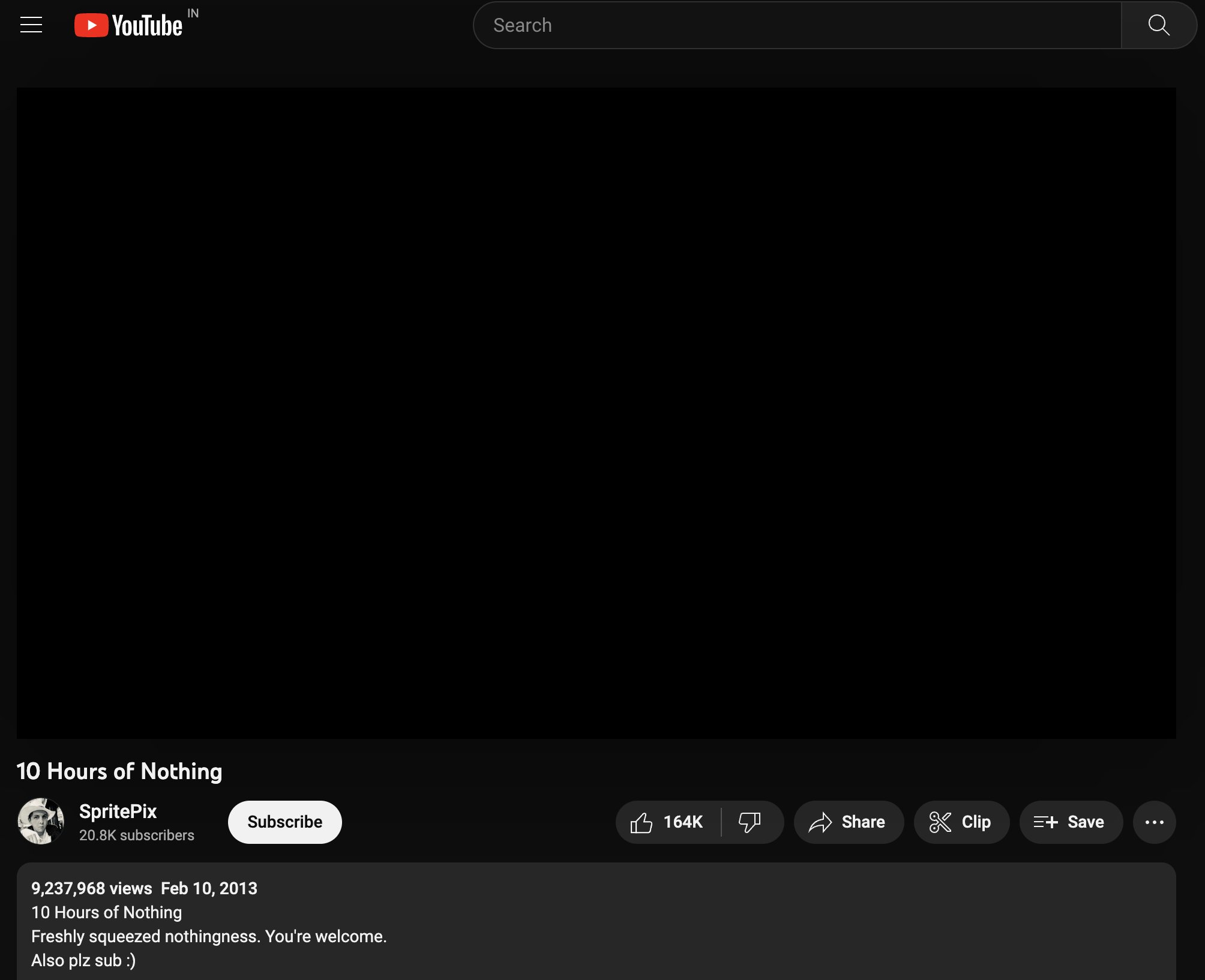 Black Youtube Video Player