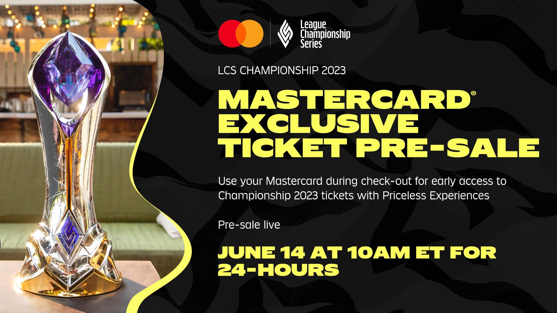 LCS on Twitter: "The 2023 #LCS Championship Pre-Sale for @Mastercard cardholders is now LIVE! 🔴 ...