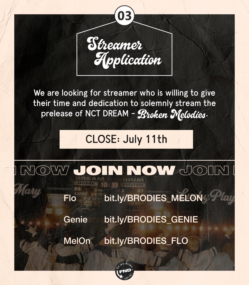 NCT DREAM CENTER on Twitter: "RT @forNCT_DREAM: 🎧 Broken Melodies Streamer Application Here we ...